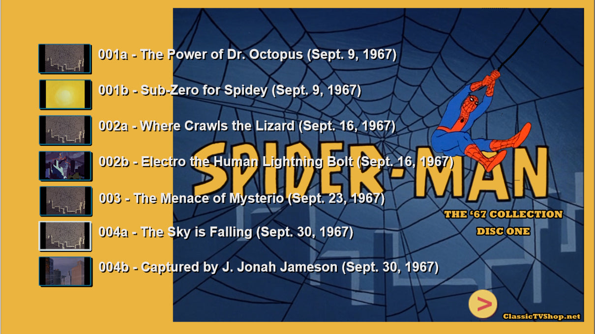 Spider-Man - The '67 Collection Blu Ray or DVD – ClassicTVShop