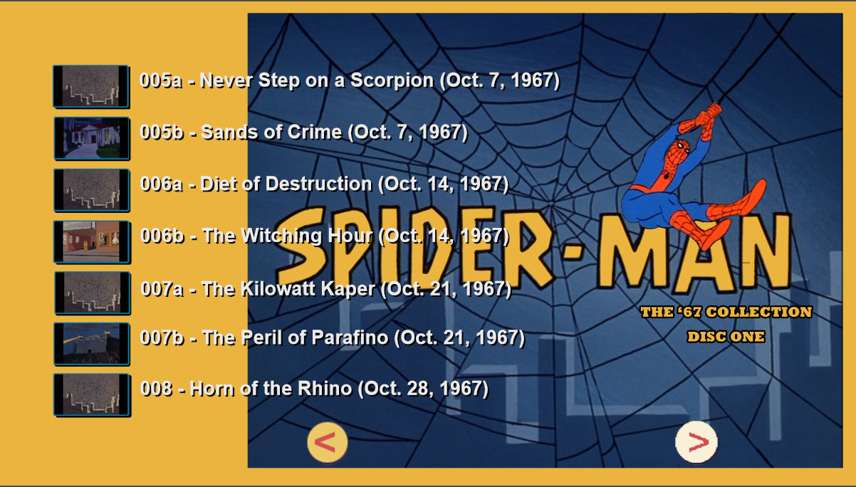 Spider-Man - The '67 Collection Blu Ray or DVD – ClassicTVShop